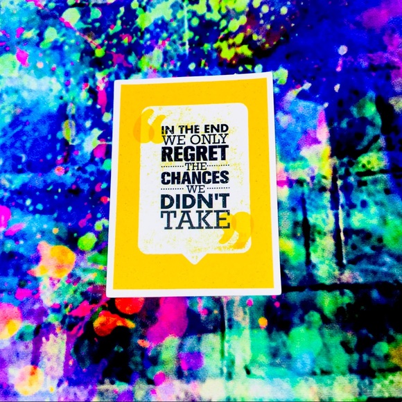 Wall Decor | We Only Regret The Chances We Didnt Take Motivational Mini ...